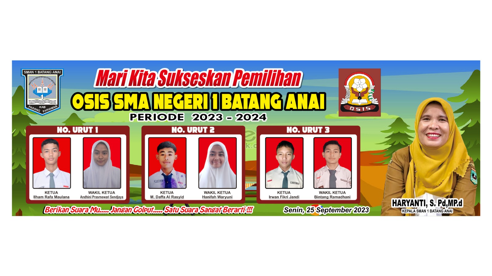 Pemilihan OSIS SMAN 1 BATANG ANAI 2023/2024 - SMA N 1 Batang Anai